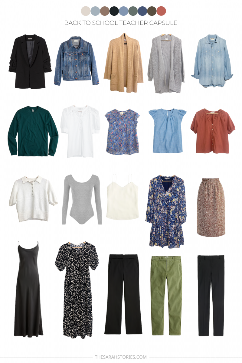 20 Piece Affordable Teacher Capsule Wardrobe The Sarah Stories