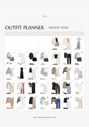 August 2024 Outfit Planner | the Sarah Stories
